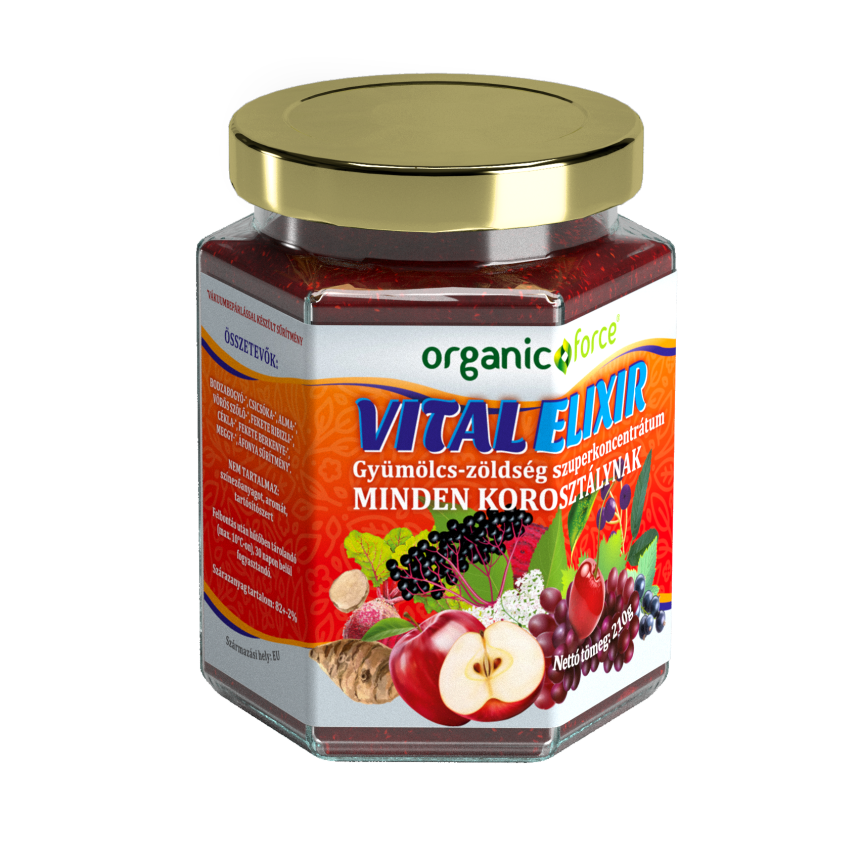 Organic Force VitalElixír, gyümölcs-zöldség szuperkoncentrátum minden ...
